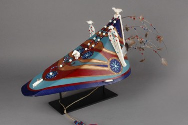 Wall Décor Aleut art Kayak Northern lights Baidarka Alutiiq art First ...